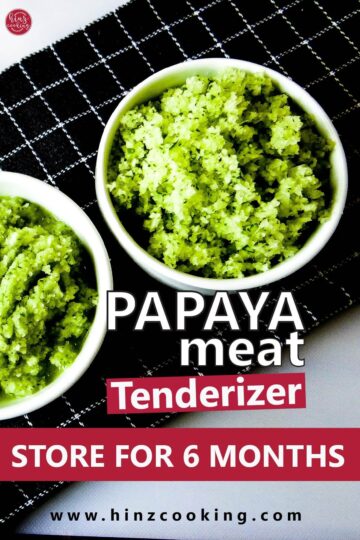 Papaya Meat Tenderizer (Store Raw Papaya Paste For Juicy Meat)