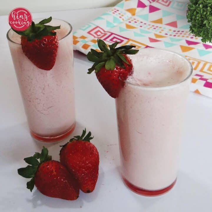 Strawberry Lassi Recipe (Refreshing Indian Yogurt Drink) - Hinz Cooking